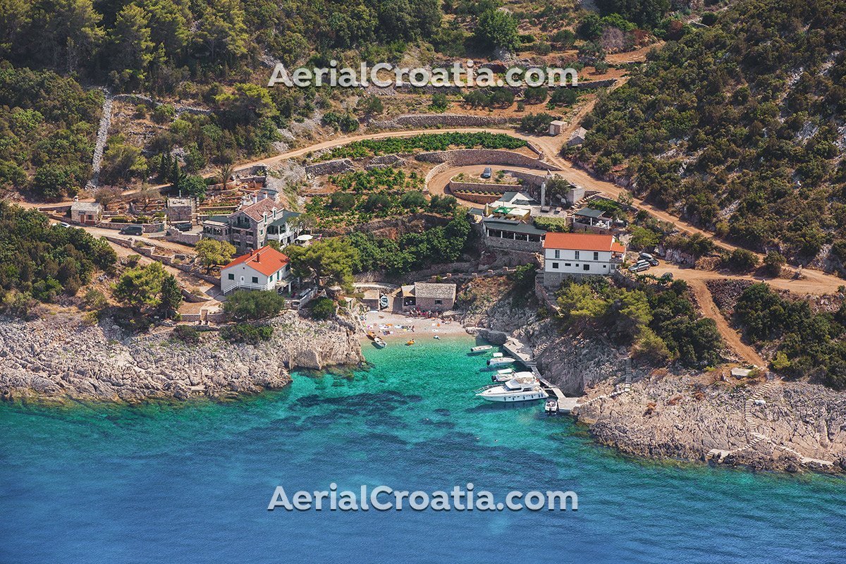 Northern bays of Hvar • Aerial Croatia